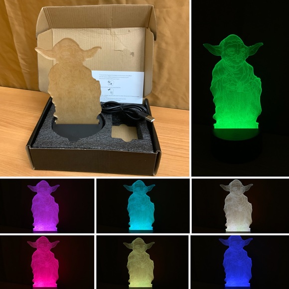 Other | 3 For 2 Star Wars Yoda Color Changing Light Up Night Light ...